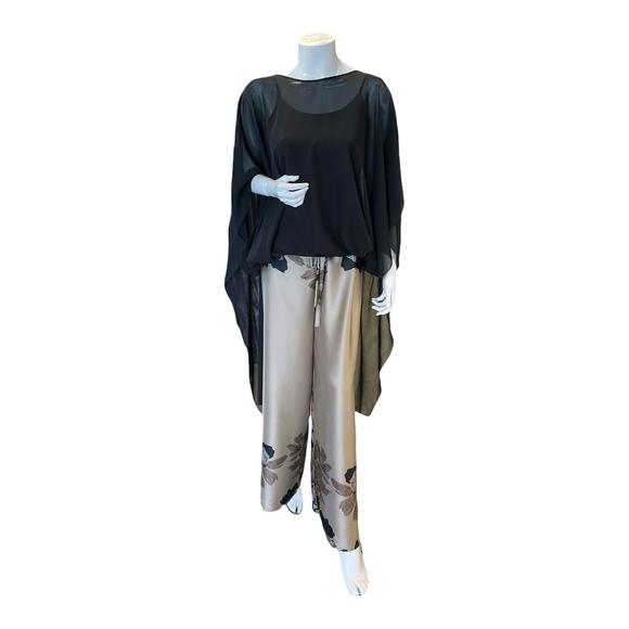 VKY & CO | Tops | New Vky Co Overlay Chiffon Top In Black | Poshmark